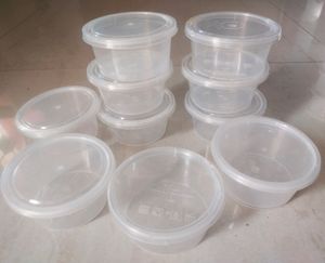 Home & Kitchen > Containers & Tiffins | 10 Pieces Transparent Small ...