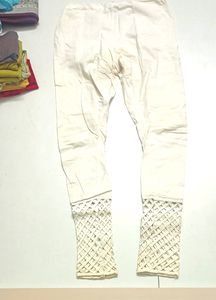| Straight Cigarette Pant With Cutwork Design | Freeup