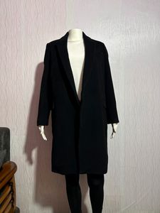Women > Coats, Jackets & Sweats | Jet Black Overcoat | Freeup