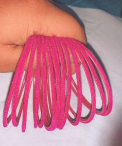 Women > Bangles & Bracelets | Velvet Pink Bangles | Freeup