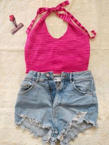 Women > Tops & Tunics | Urbanic Halter Neck Top | Freeup