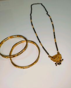 Women > Mangalsutras | Long Mangalsutra And Bagasra's Famous Bangles🧡 | Freeup