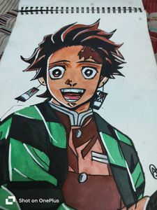 Home & Kitchen > Artwork | Tanjiro From Demon Slayer | Freeup