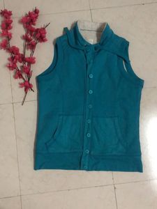 Women > Coats, Jackets & Sweats | Warm Blue Half Jacket | Freeup