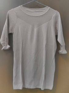 Women > Tops & Tunics | A-line Top With Net Neck Design | Freeup