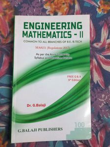 Books > Textbooks | Engineering Mathematics -II Textbook | Freeup