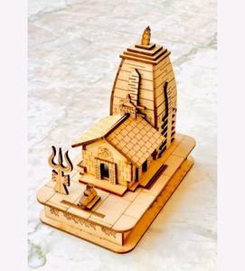| Wooden Kadarnath Mini Mandir Gifting | Freeup