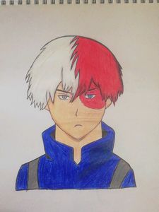 Home & Kitchen > Artwork | Sketch Of Shoto Todoroki From MHA | Freeup