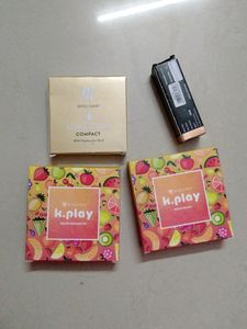 Beauty & Care > Compact | Combo Manish Malhotra Lipstick Kplay Blusher And Highlighter And ...