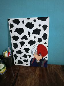 Home & Kitchen > Artwork | Shoto Todoroki Acrylic Canvas Painting | Freeup