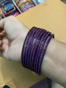 Women > Bangles & Bracelets | Purple Glitter Bangles | Freeup