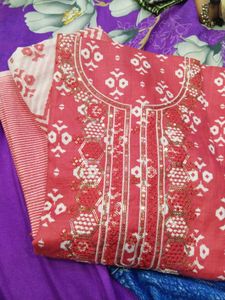 Women > Dress Material | Neck Work Cotton Dress Material | Freeup