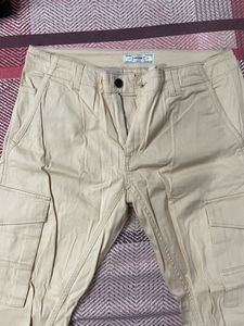 Women > Jeans & Pants | Beige/cream color Cargo Pants | Freeup