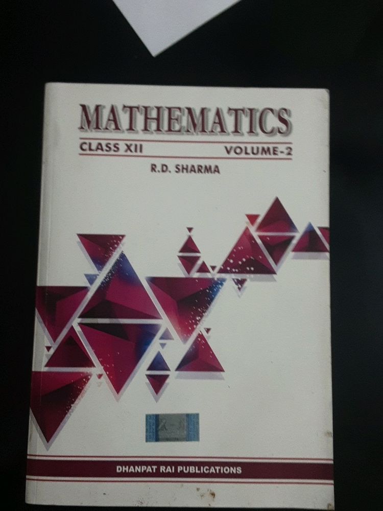 Books > Textbooks | MATHEMATICS For class XII Volume - 2 [R.D SHARMA ...