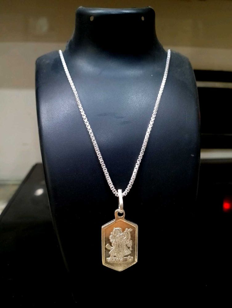 Women > Necklaces & Chains | Shreenath Ji Chain Pandent Pure Silver ...