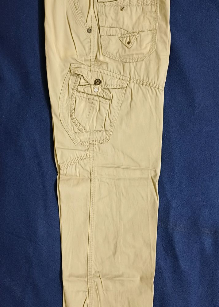 Baby & Kids > Boys Clothing | Cream Colour Boys Cargo Pants | Freeup