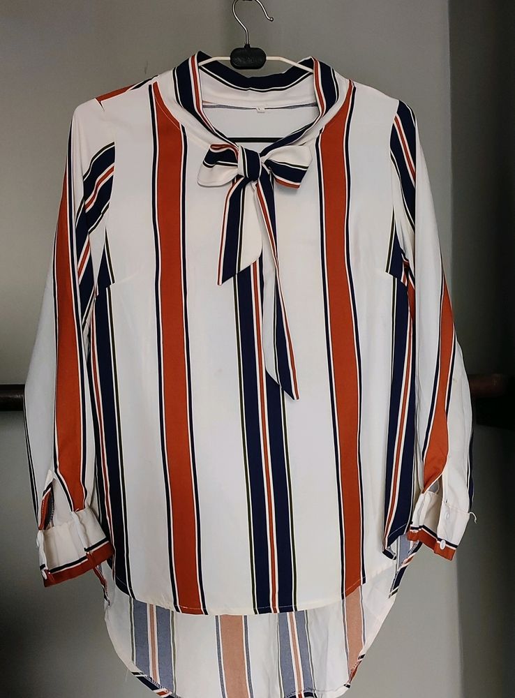 Women > Tops & Tunics | Multi-color Stripe Top | Freeup