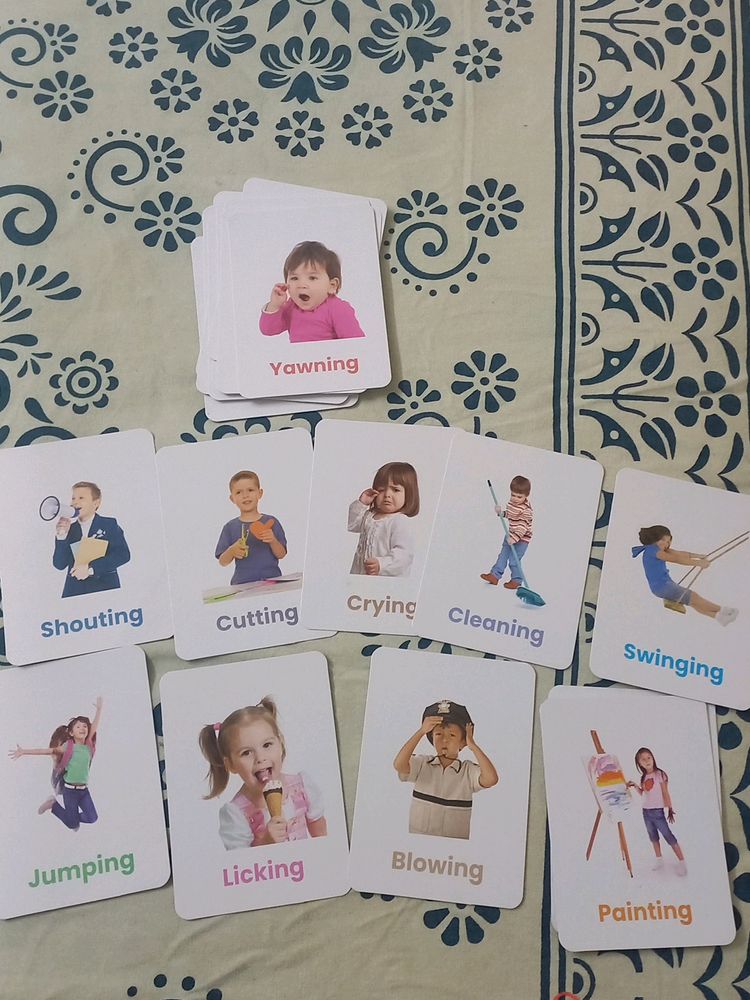 Baby & Kids > Toys & Games | Combo Flash Cards Action, Shape, Colors ...