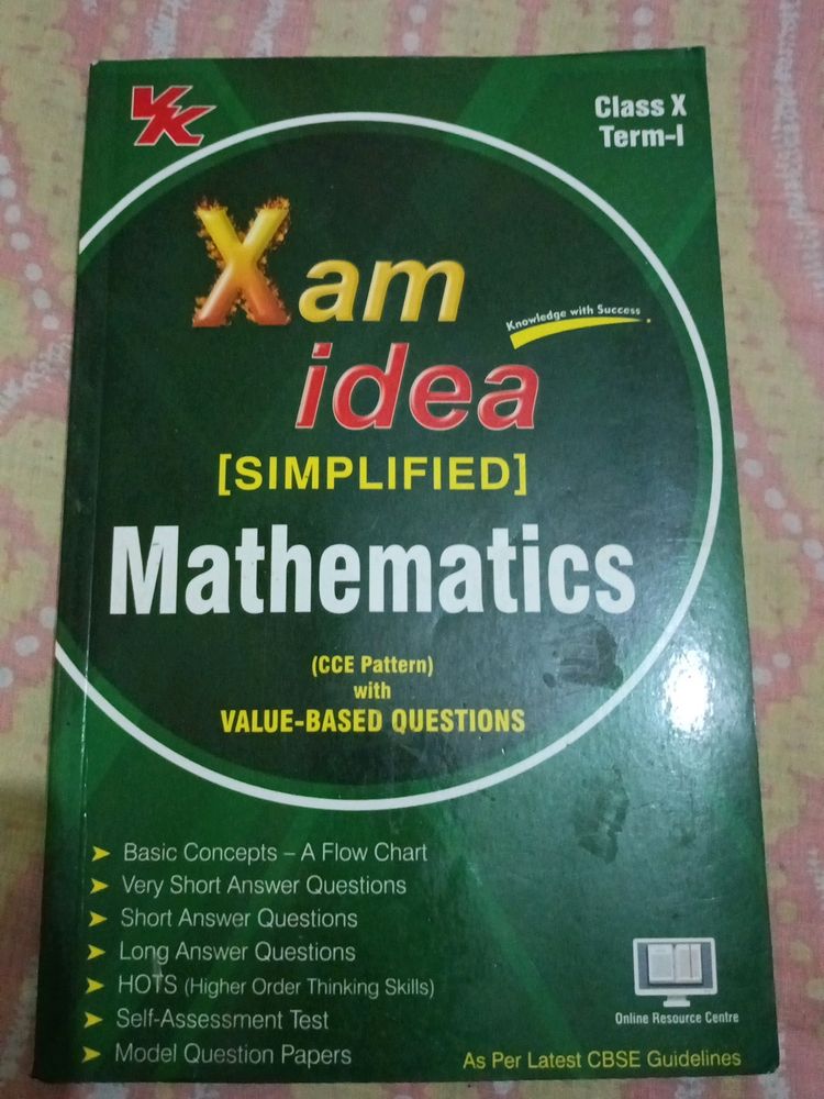 Books > Textbooks | Xam IDEA Mathematics Class Xth Term 1 | Freeup
