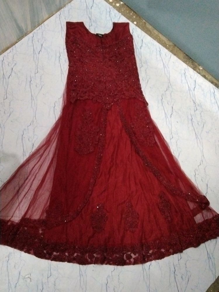 Women > Ethnic Gowns | Net Silk Gown | Freeup