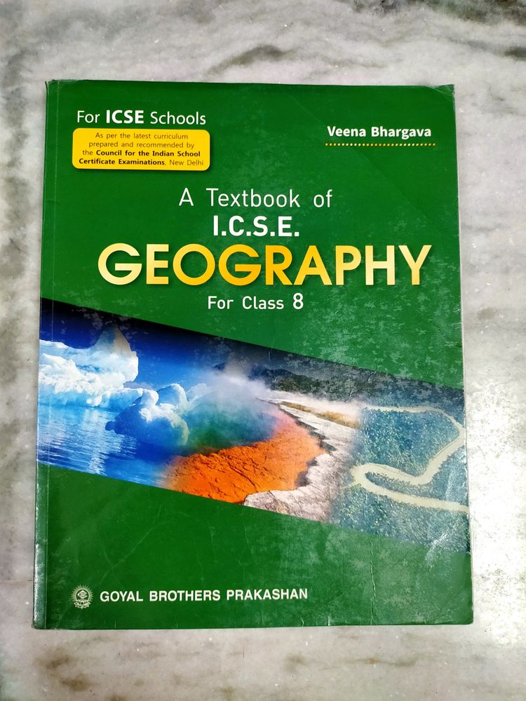 Books > Textbooks | A Textbook Of ICSE Geography Class 8 Veena Bhargava | Freeup