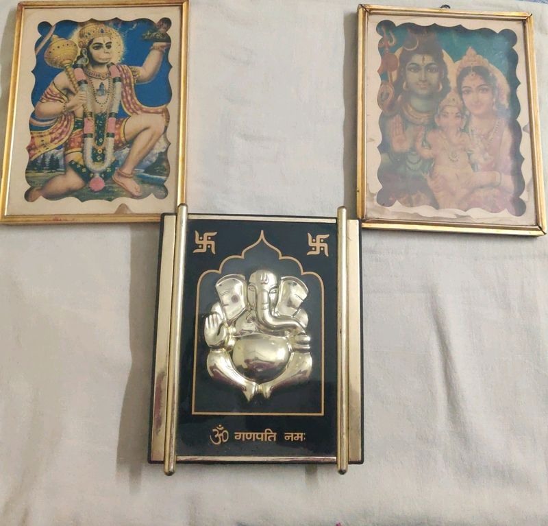Home & Kitchen > Showpieces & Idols | 3 -Mandir God Photo Frames | Freeup