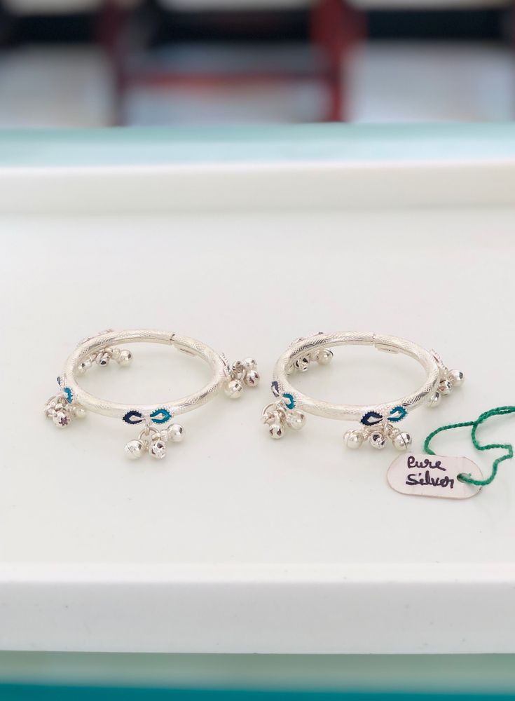 Women > Anklets & Nosepins | Pure Silver Kids Kada Payal (wt:-39.000g ...