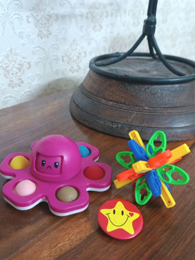 Baby & Kids > Toys & Games | Octopus Pop It With Puzzle Ball And Badge ...