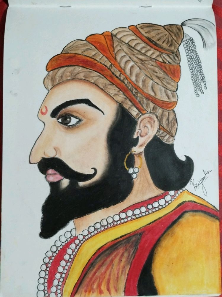 Home & Kitchen > Artwork | This is a handmade potrait of Chhatrapati ...