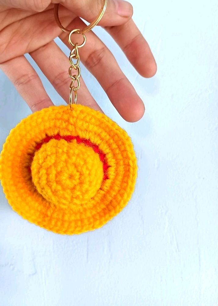 Home & Kitchen > Sewing & Craft | Monkey D-luffy Cap Crochet Keychain ...