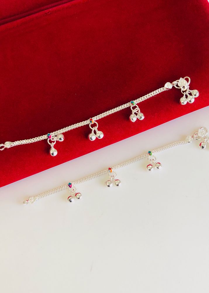 Women > Anklets & Nosepins | Pure Silver Kids Payal (wt:-17.300g) | Freeup