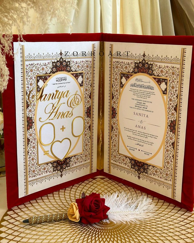 Books > Indian Writing | Nikah Nama Booklet Wedding Customized | Freeup