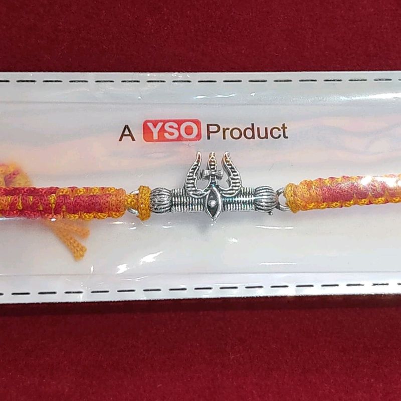 Women > Bangles & Bracelets | Trishul Pure Silver Rakhi | Freeup