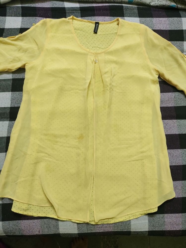 Women > Tops & Tunics | Lemon Yellow Top | Freeup
