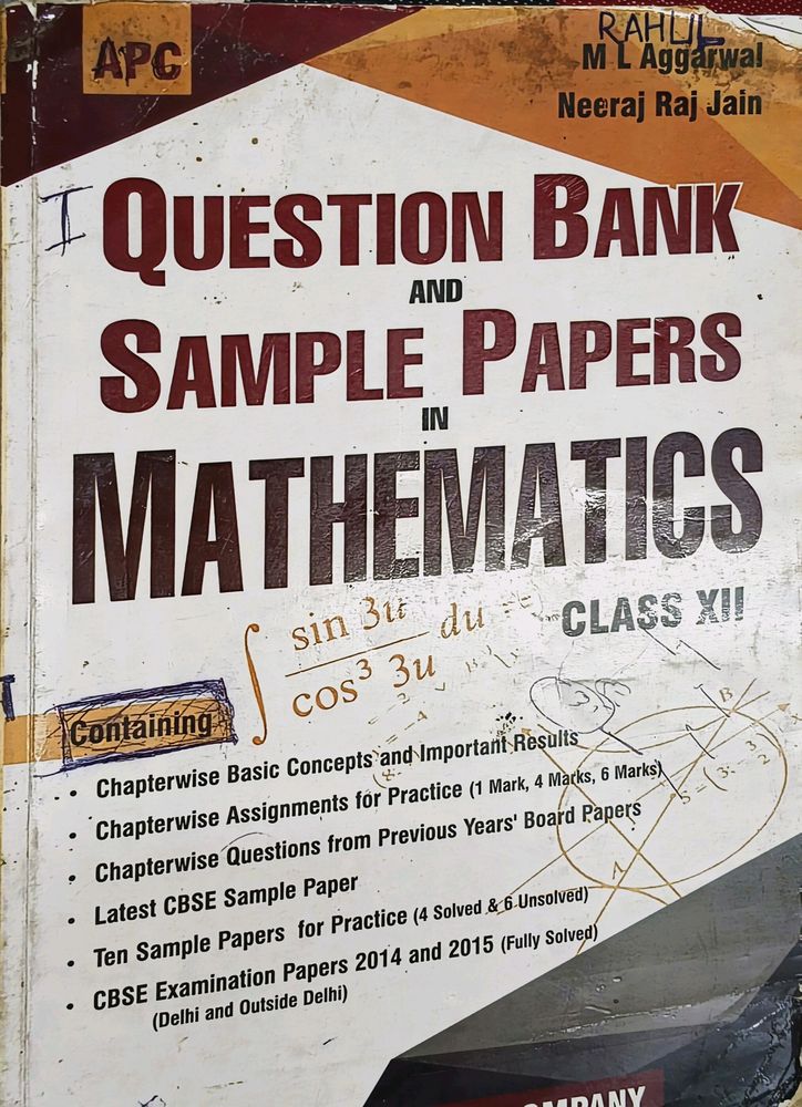 Books > Textbooks | QUESTION BANK FOR CLASS 12 MATHEMATICS | Freeup