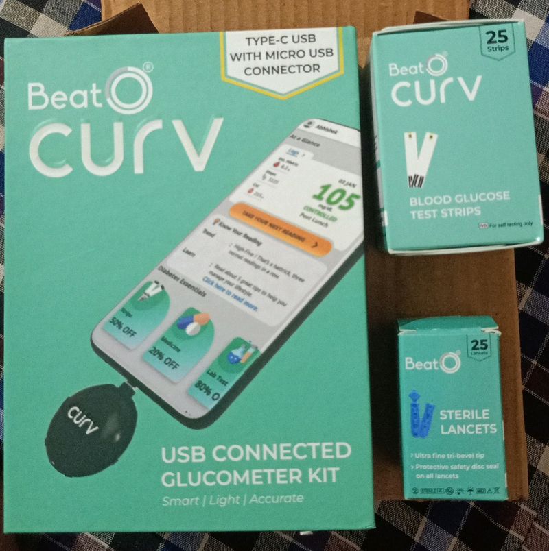 | BeatO Curve Glucometer Kit | Freeup