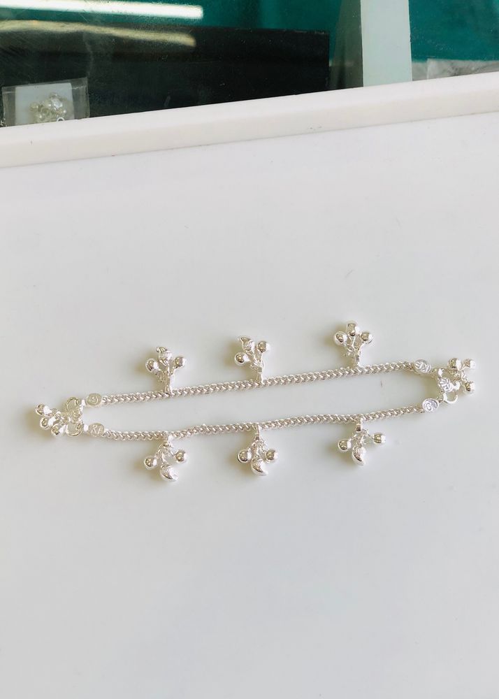 Women > Anklets & Nosepins | Pure Silver Kids Payal (wt:-28.100g) | Freeup