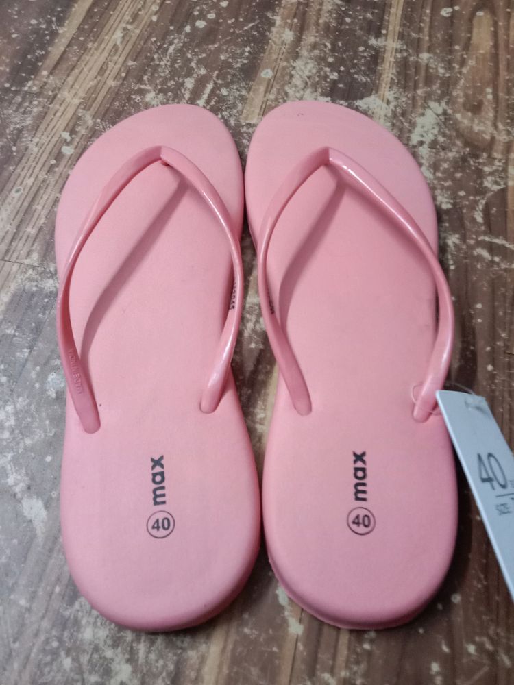 Women > Flipflops & Slippers | Pink Colour Max Flats | Freeup