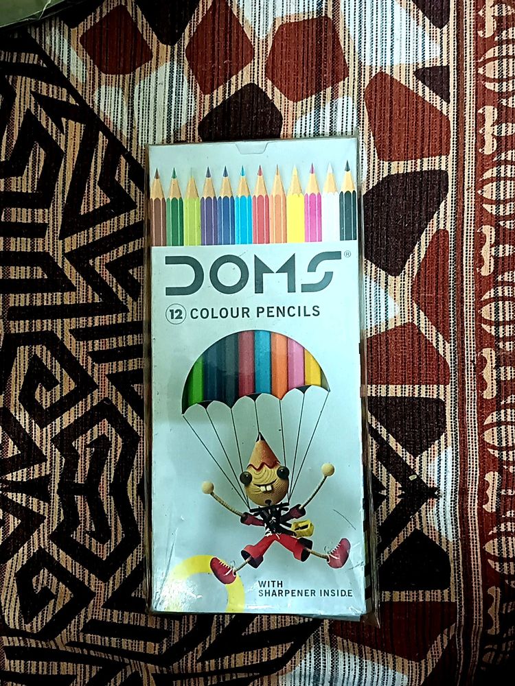 Baby & Kids > Accessories | Doms 12 Colour Pencil Set | Freeup