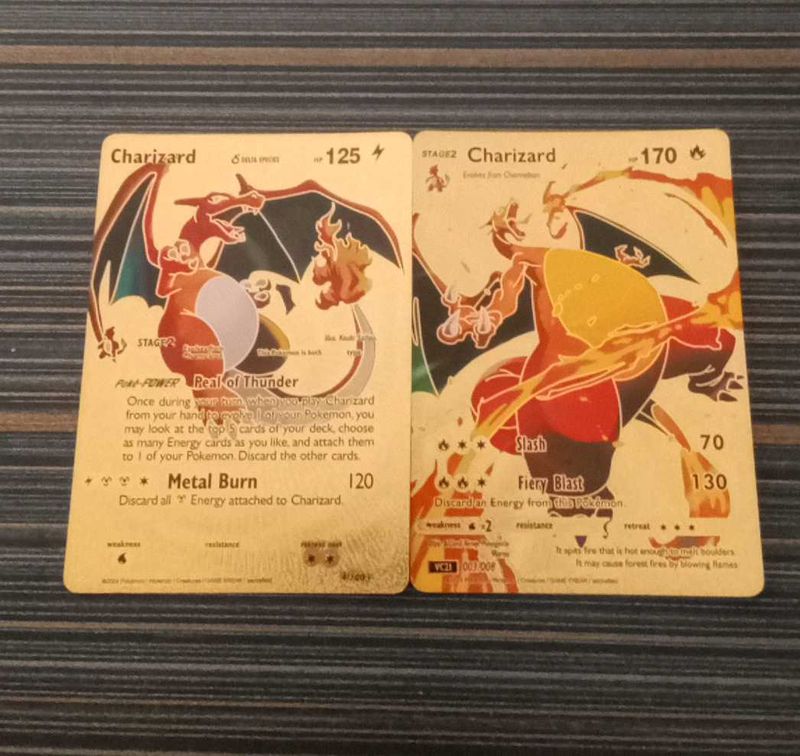 Baby & Kids > Toys & Games | 2 Golden Charizard Vmax Card | Freeup