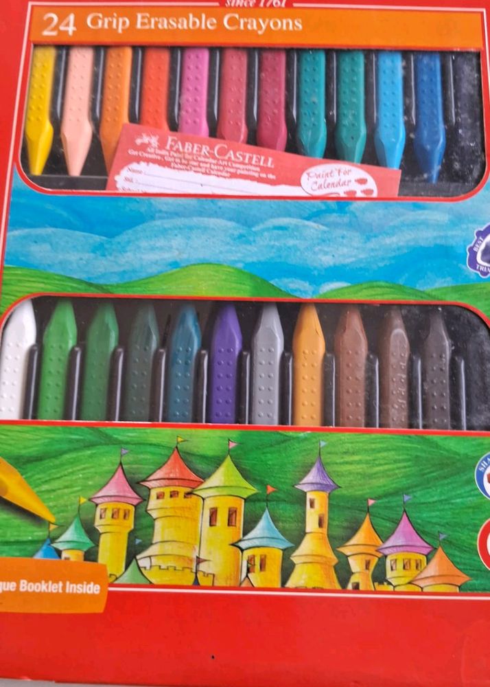 | 24 Grip Erasable Crayons | Freeup