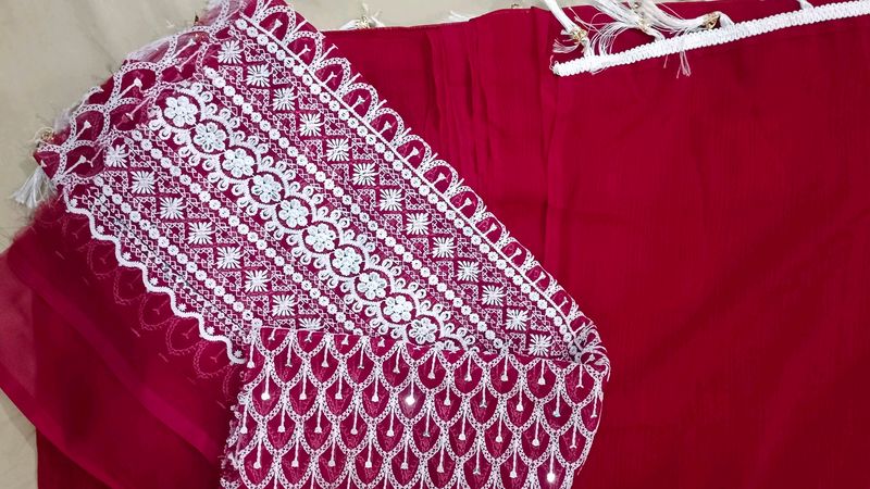 Women > Sarees | Saree 💞💕 Dark Rani Colour | Freeup