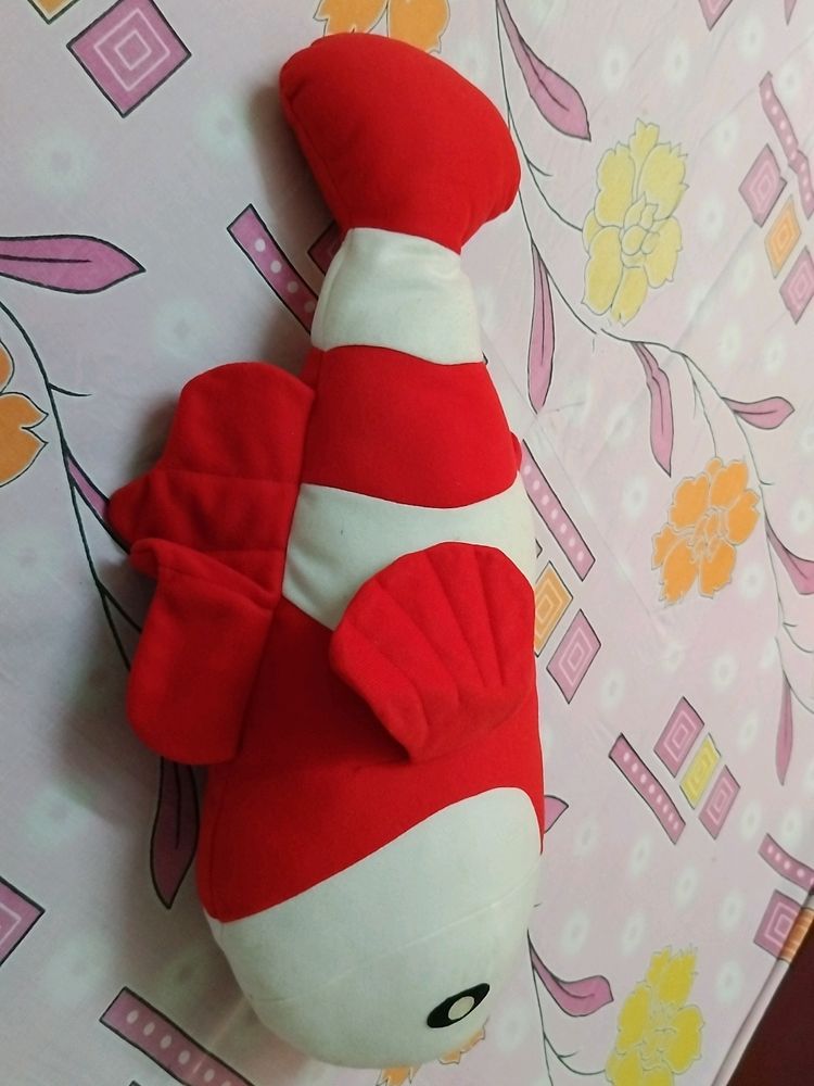 Baby & Kids > Girls Footwear | Fluffy Rid And White Colour Fish Toy ...