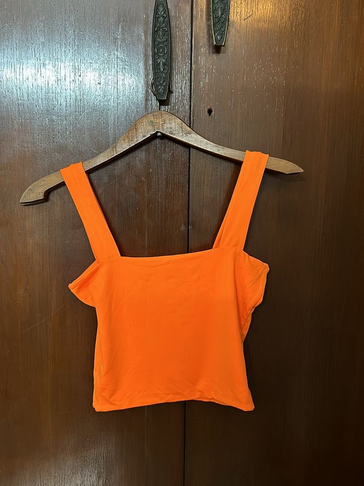 Women > Tops & Tunics | Orange Crop Top | Freeup