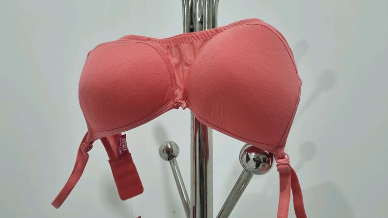Women > Bra | Lightly Paded Peach Coloured Bra(32 Bust) | Freeup