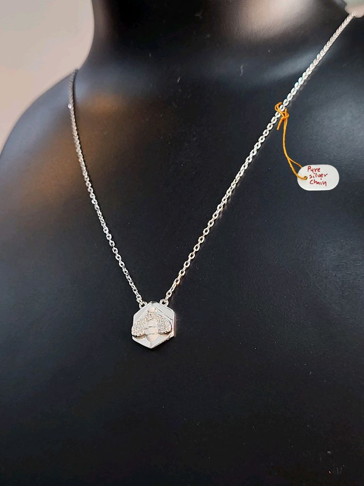 Women > Necklaces & Chains | Pure Silver Chain Pendal | Freeup