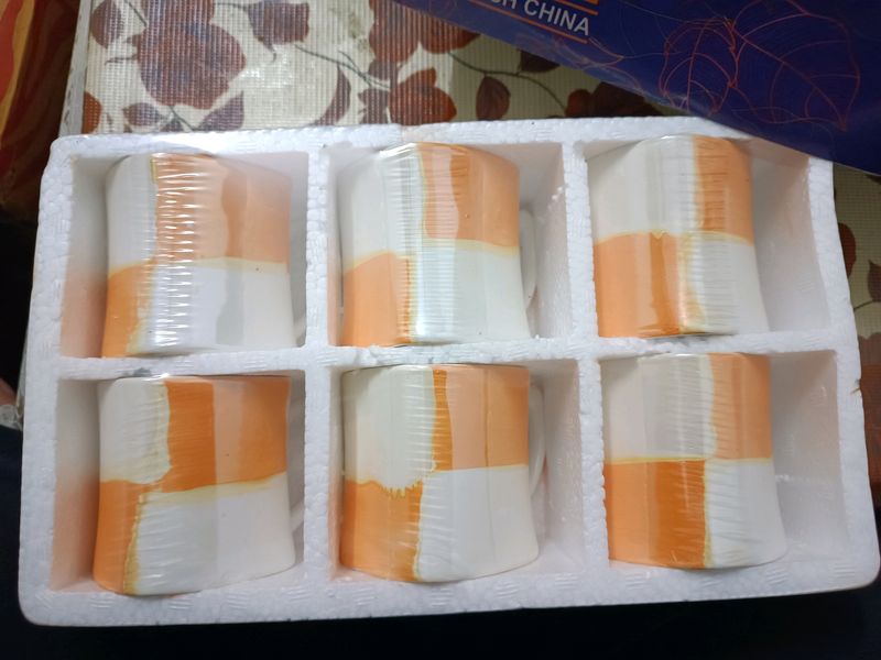 Home & Kitchen > Glasses, Cups & Barware | White+ Orange Mix Color ...