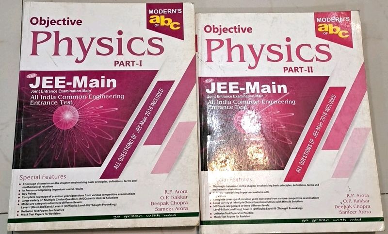 Books > Textbooks | Objective Physics for JEE Main | Freeup