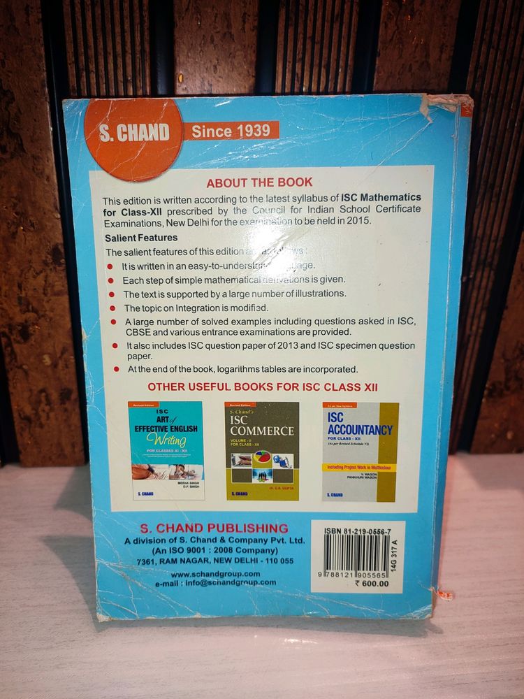 Books > Textbooks | Class 12th ISC Mathematics Book | Freeup