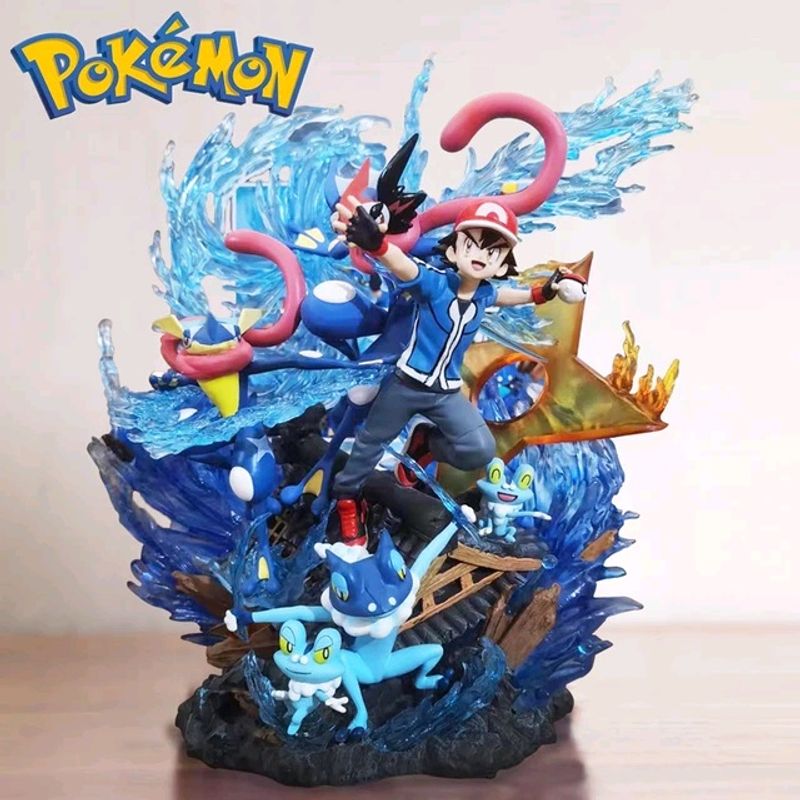 Home & Kitchen > Showpieces & Idols | Pokemon Ash Ketchum Greninja Figure- Action Figure | Freeup
